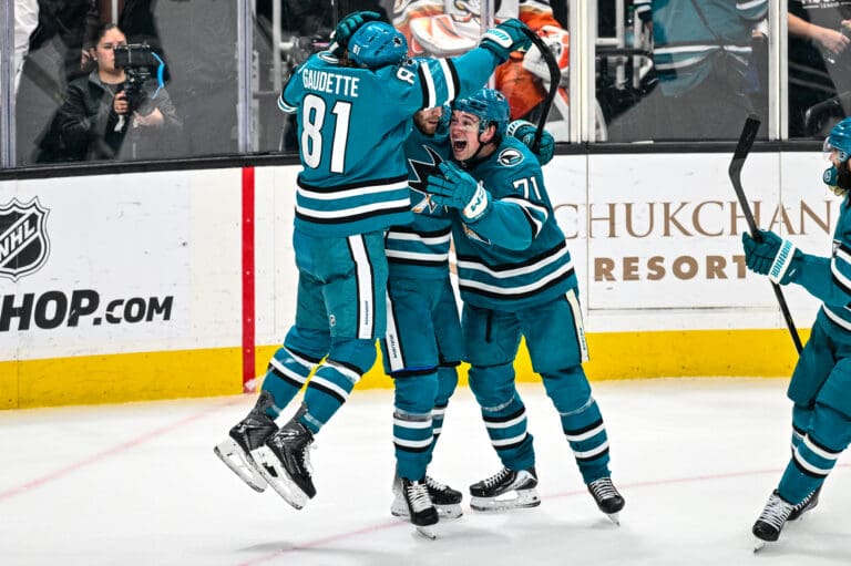 40 Goals & 4 Points for Celebrini, Sharks Win Last Minute Again, 4-3 ...